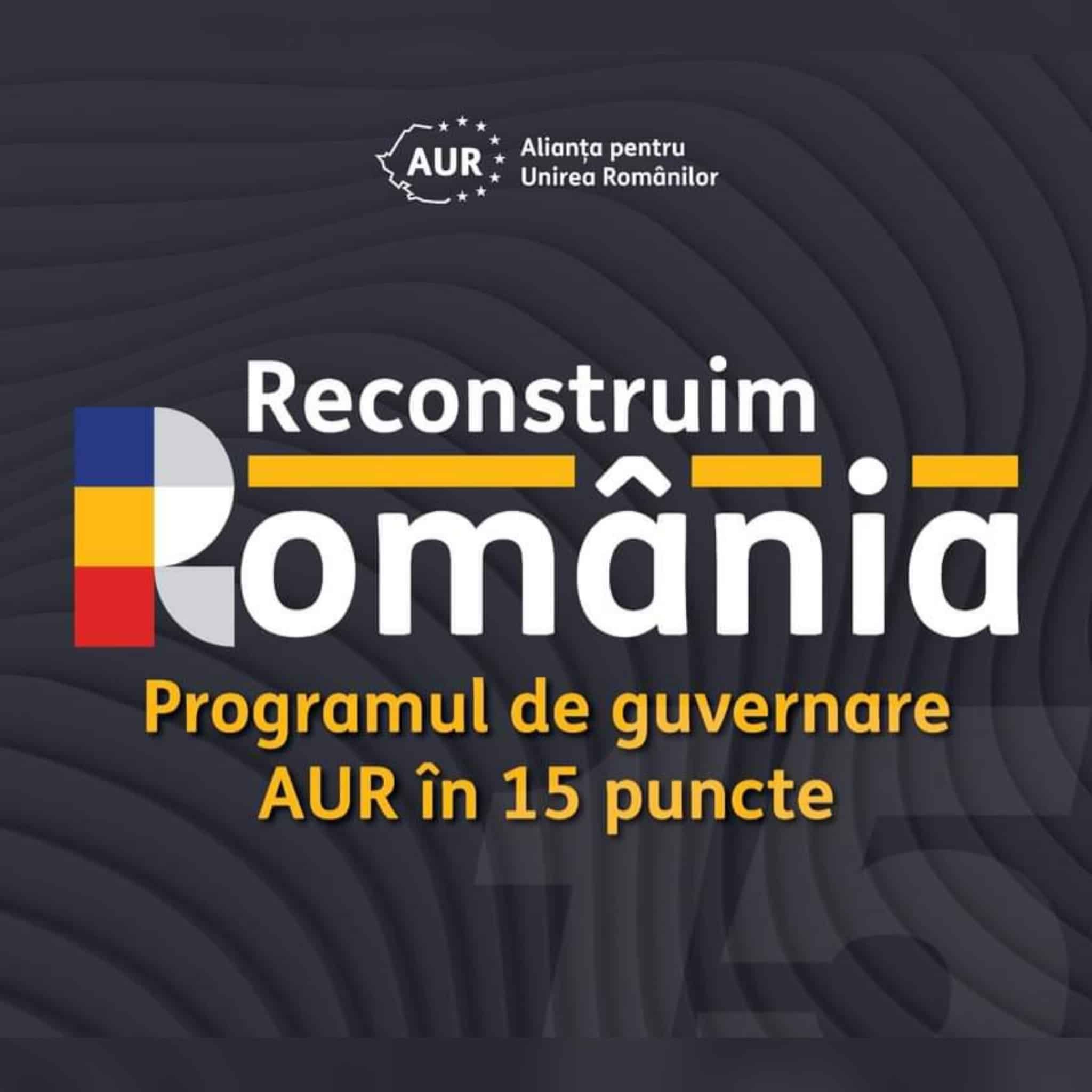 Programul de guvernare AUR. Reconstruim România în 15 puncte - George ...